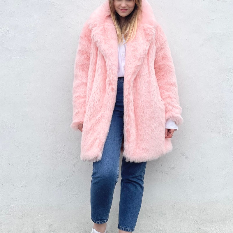 Pink Fur Coat - Etsy