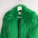 Deep Electric Blue Shaggy Fur Coat, Fluffy Jacket, Furry, 100% ...
