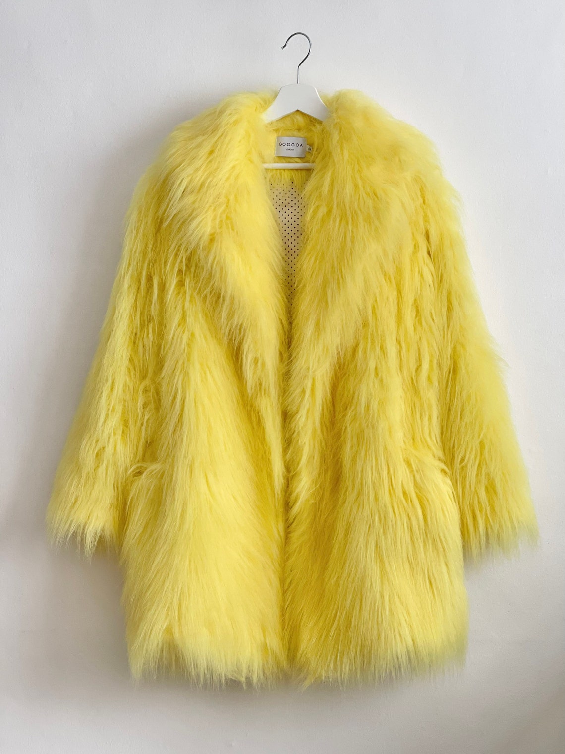 Yellow Shaggy Fur Lemon Fur Coat Fluffy Jacket Furry 100% - Etsy