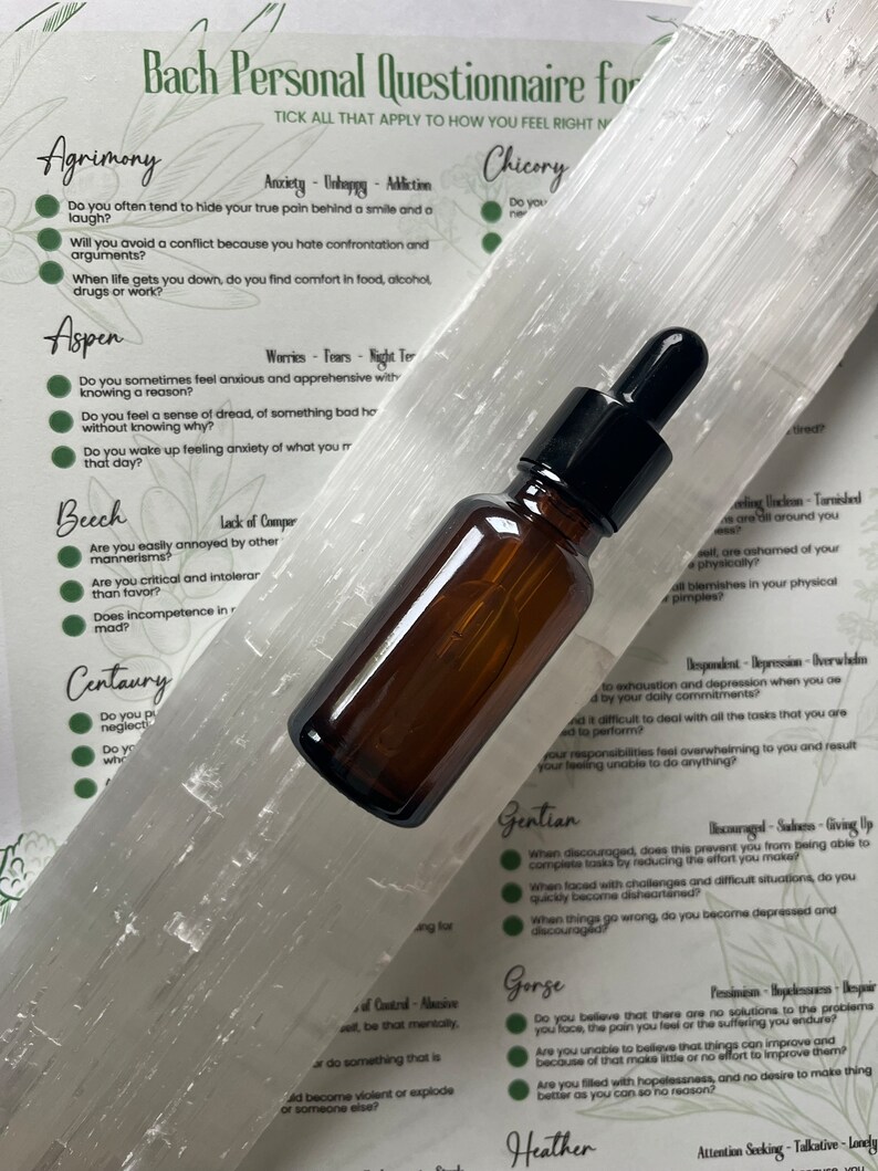 Bach Flower Essence Remedy - Personalized Flower Essence Blend - Etsy