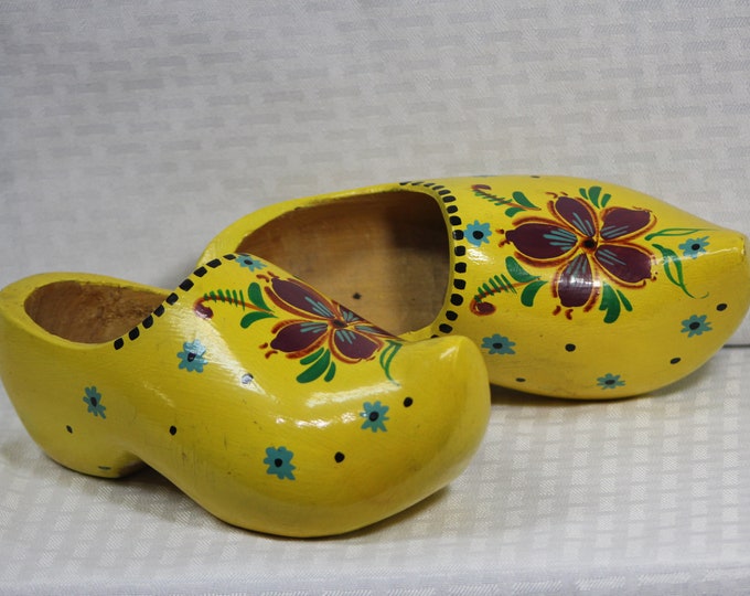 Yellow Dutch Clogs, Handmade in the Netherlands, Wooden Shoes From ...