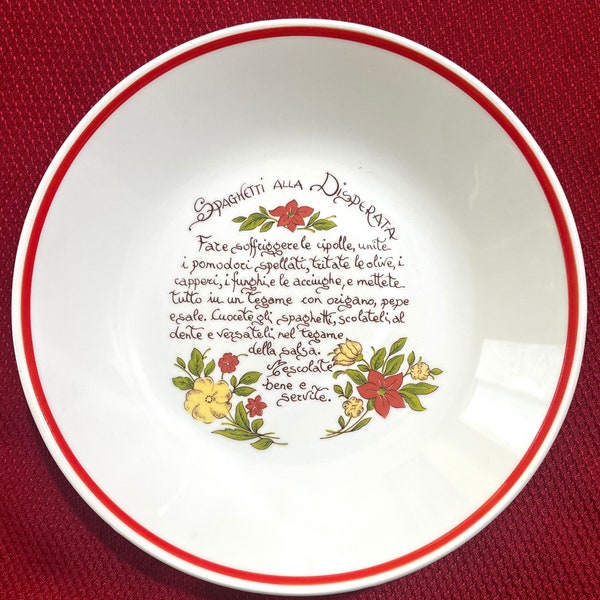 Italian Pasta Bowls Set - Etsy