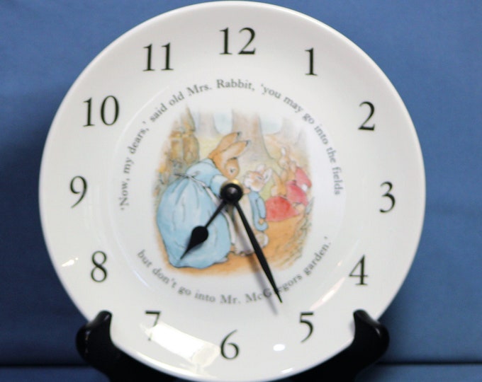 Peter Rabbit Nursery Wall Clock Plate by Wedgwood, Beatrix Potter ...