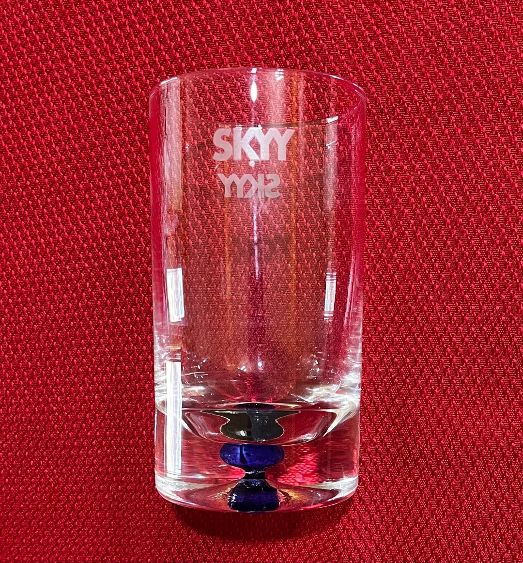 RARE Skyy Vodka Glasses With Blue Glass Bubble, Set of 8 - Etsy