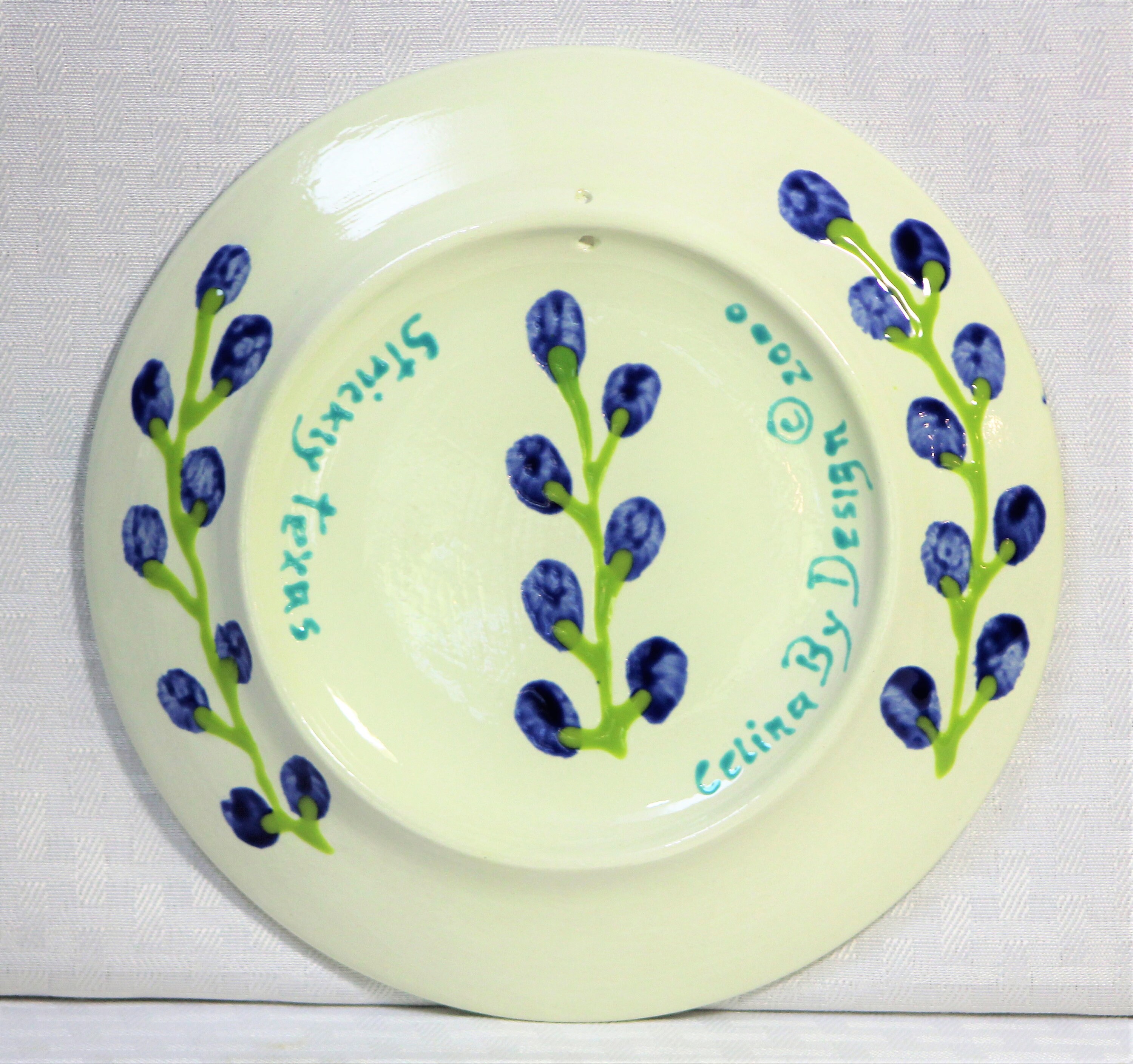 Hand Painted Texas Bluebonnet Plates and Mugs Celina by | Etsy