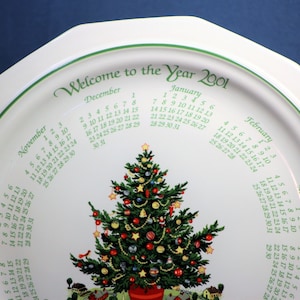 2001 Calendar Plate, Christmas Heritage by Pfaltzgraff, Collectible ...