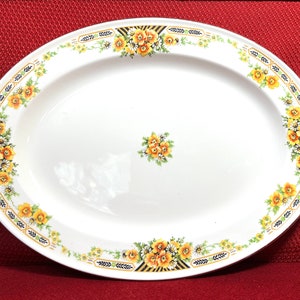 Edwin Knowles Dinnerware, Hostess Shape, Orange & Yellow Poppy Flowers ...