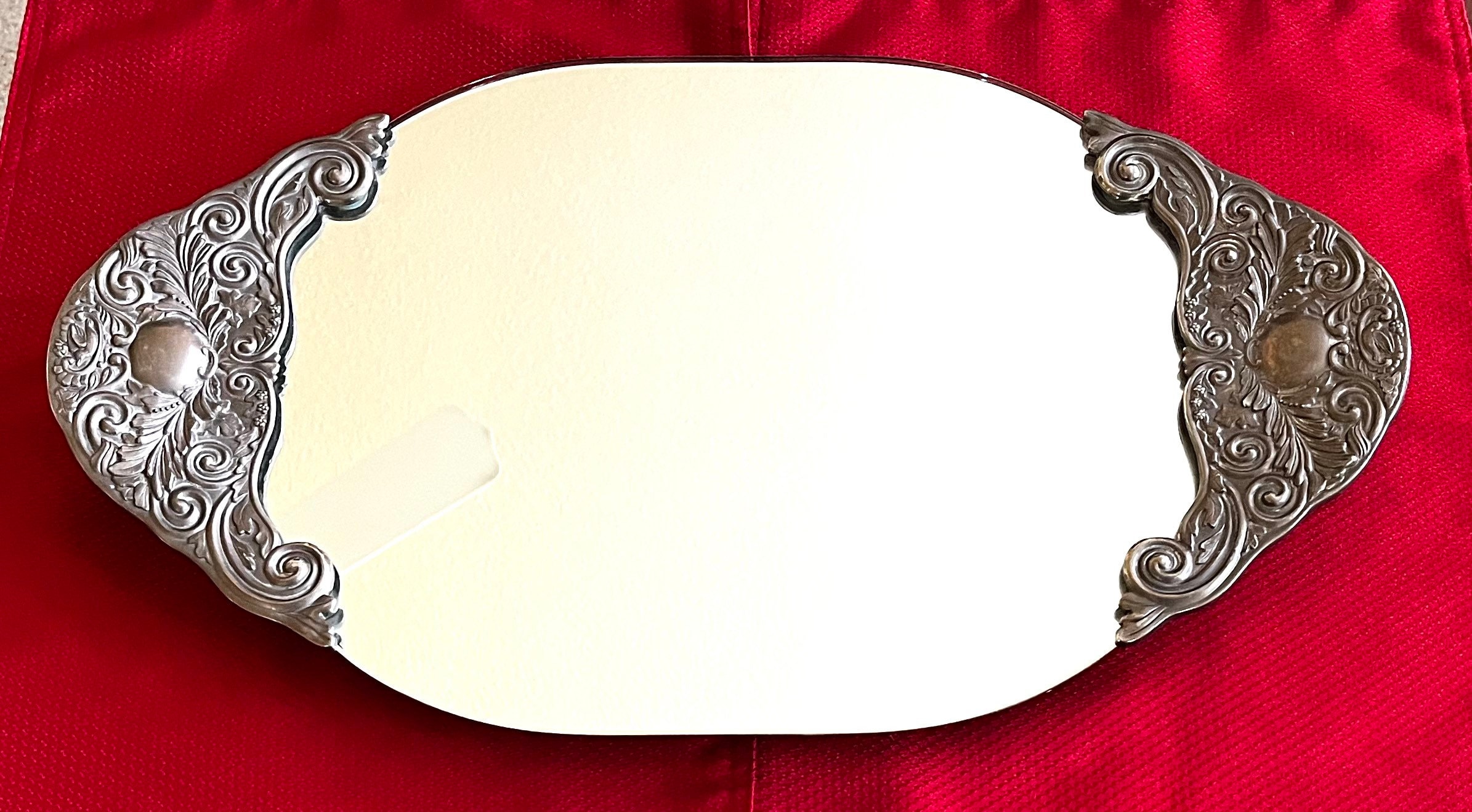 Godinger Silver Vanity Mirror Tray Vintage Oval Shaped Vanity - Etsy