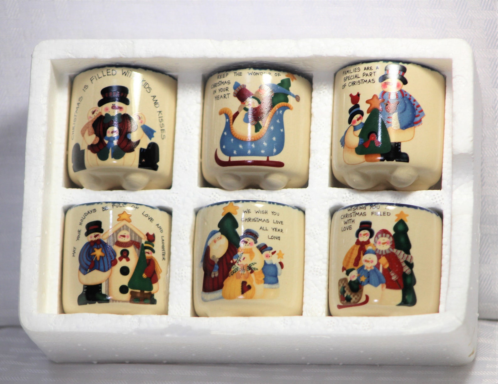 Happy Holidays Candle Crock Set, Merry Christmas Inspirational Verses ...