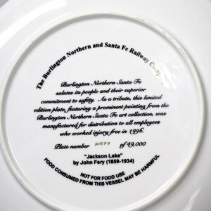 3 Landscape BNSF Railway Plates, San Francisco Peaks, Jackson Lake ...