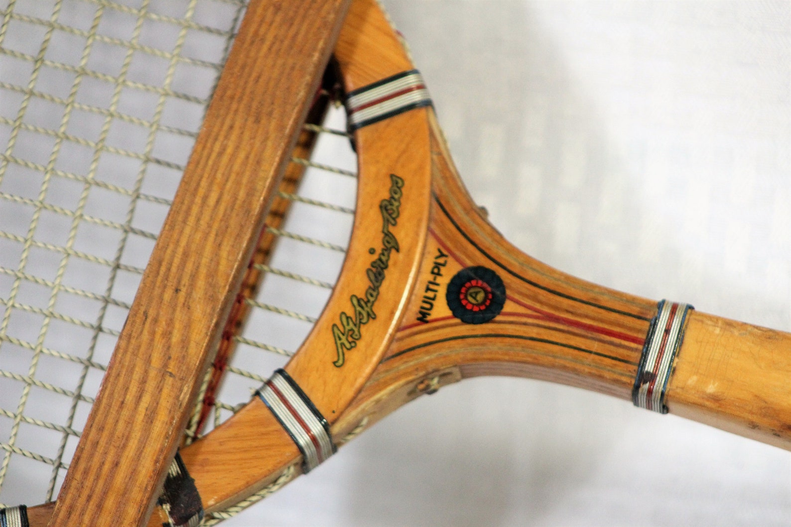 RARE A G Spalding & Bros Tennis Racket Lamina Head Press | Etsy