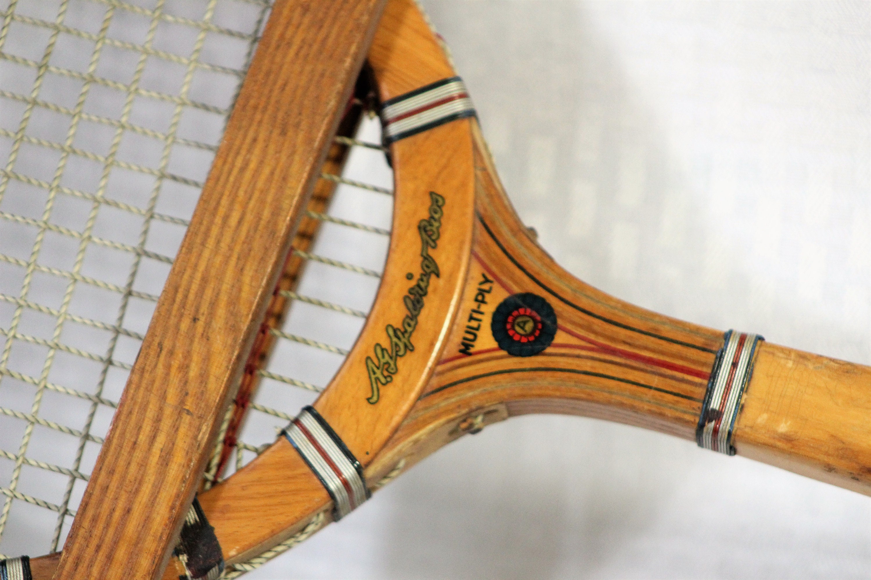 RARE A G Spalding & Bros Tennis Racket Lamina Head Press - Etsy