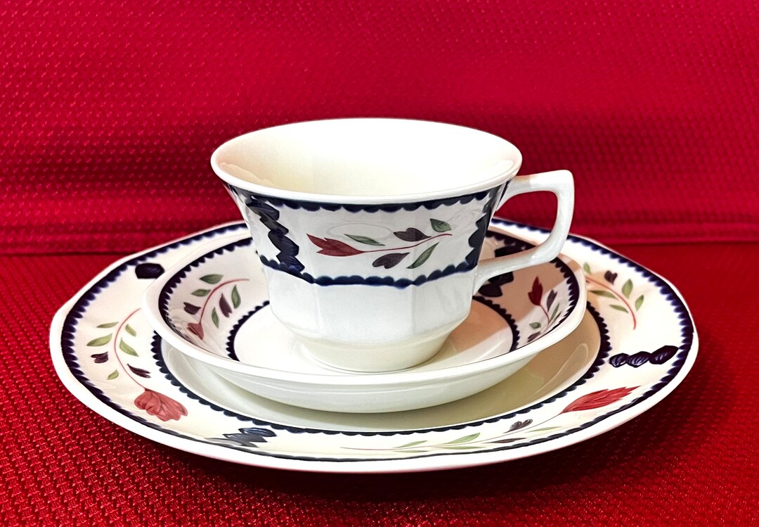 Adams China Dinnerware, Lancaster Pattern #3075, Tea Cups Saucers ...