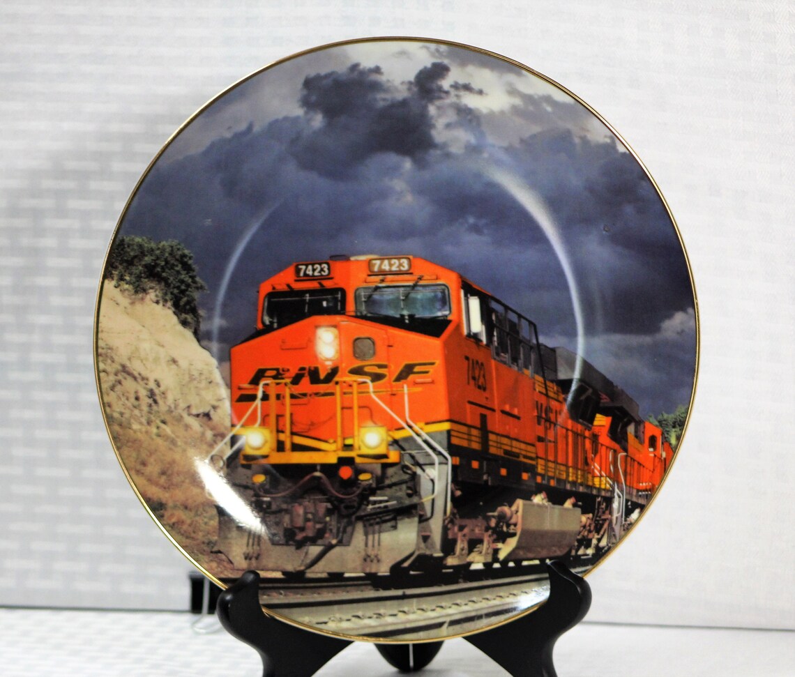 3 BNSF Railway Plates Rural Skyscrapers BNSF 7446 Stormy | Etsy