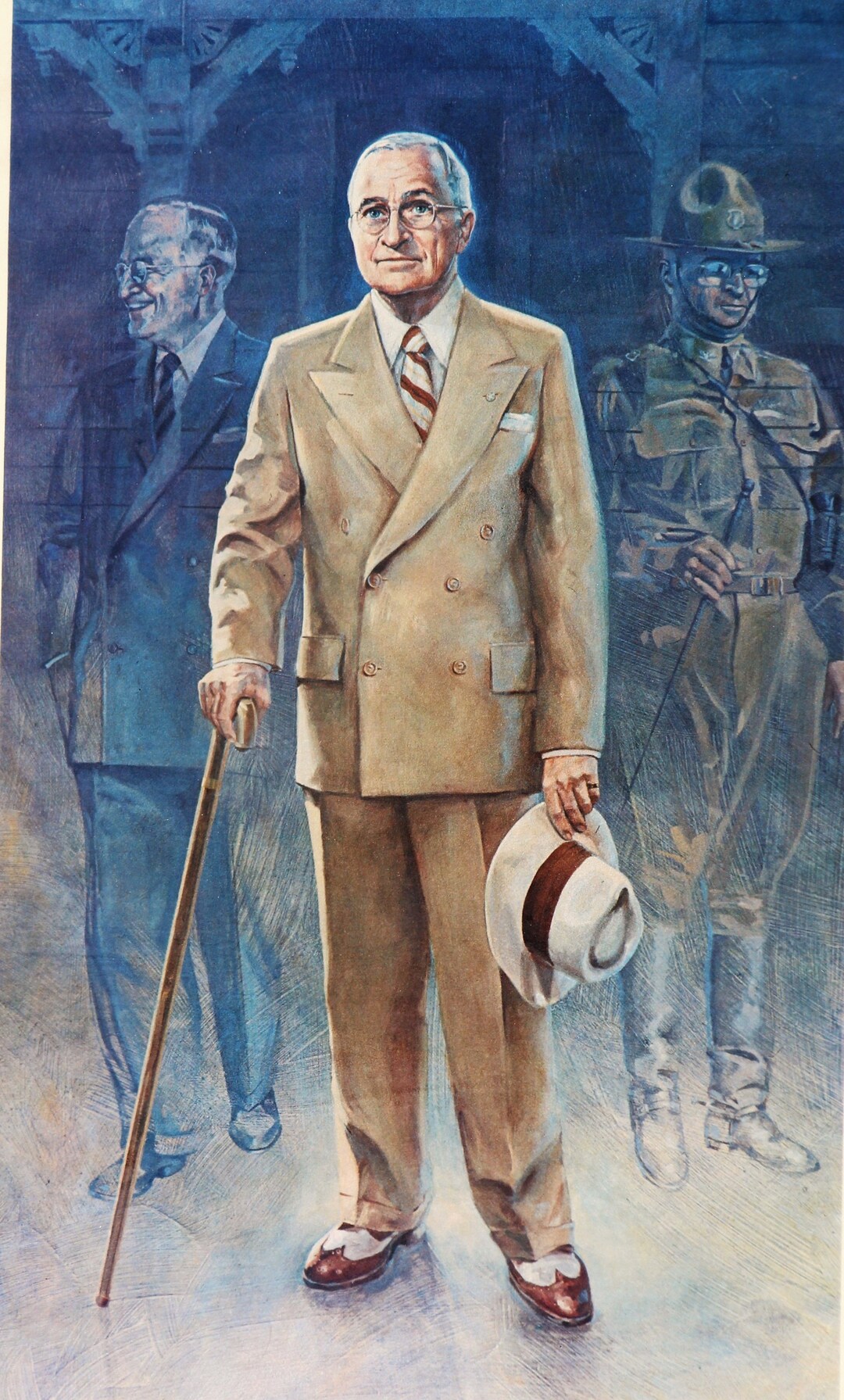 Harry Truman Portrait Print by Larry Mansker, Limited Edition 1975 - Etsy