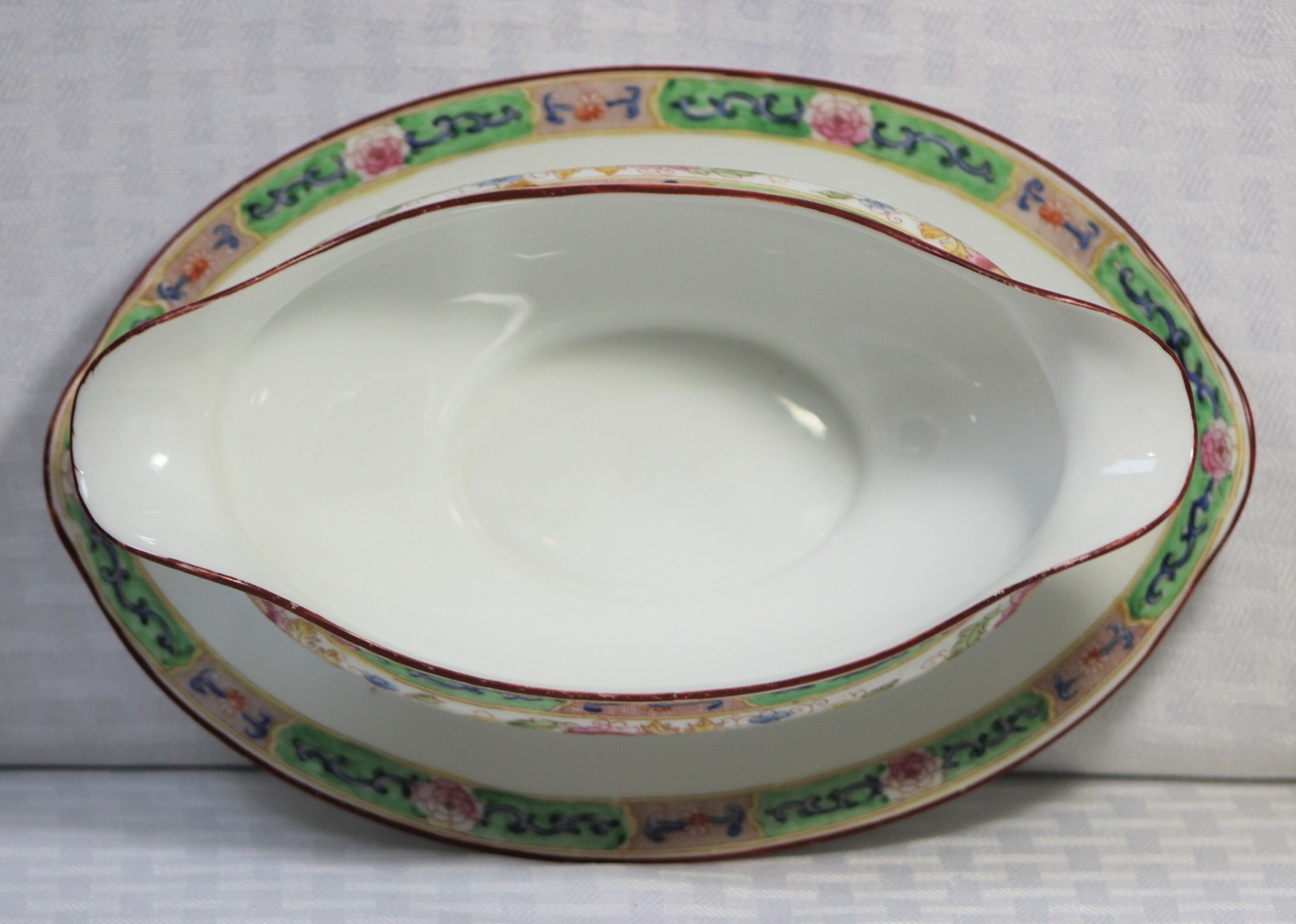 Antique Noritake Porcelain Gravy Boat, Morimura Mark, 1915 Nippon ...