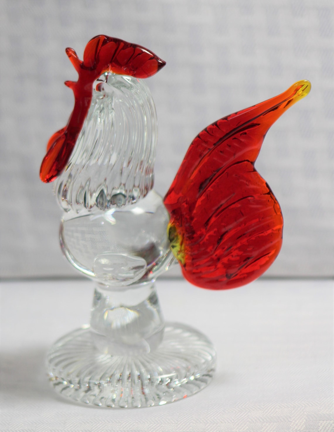 Vintage Handcrafted Glass Roosters Murano Style Collectible - Etsy