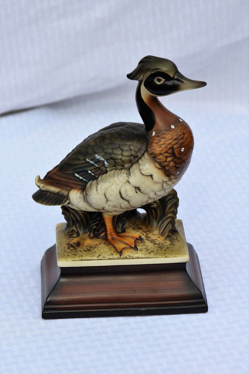 Vintage Ceramic Duck on Stand Made in Japan - Etsy