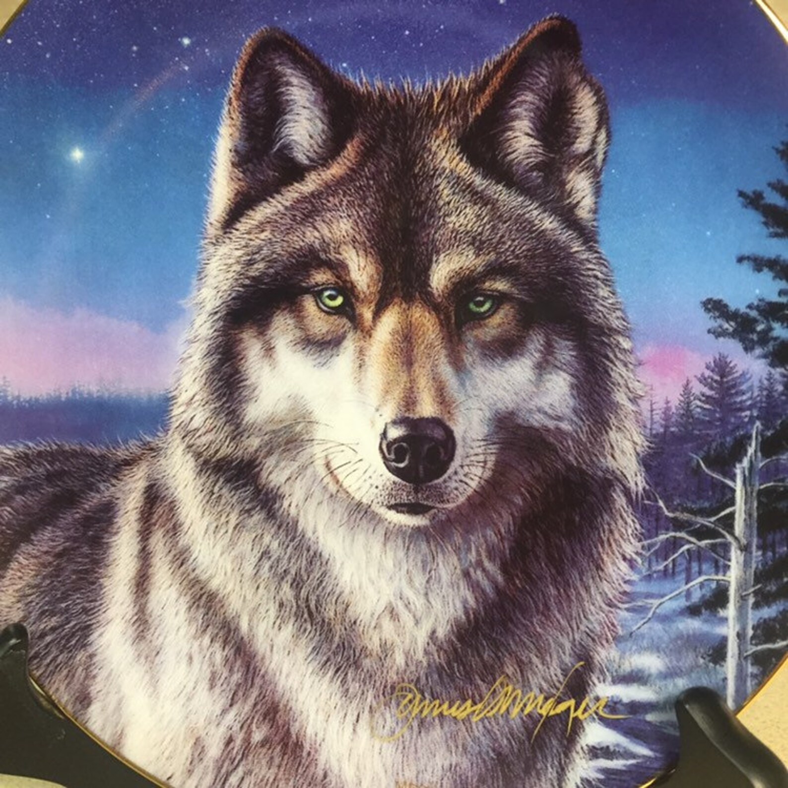 RARE James Meger, ORIGINAL Porcelain Collector Plates, Alpha Timber ...