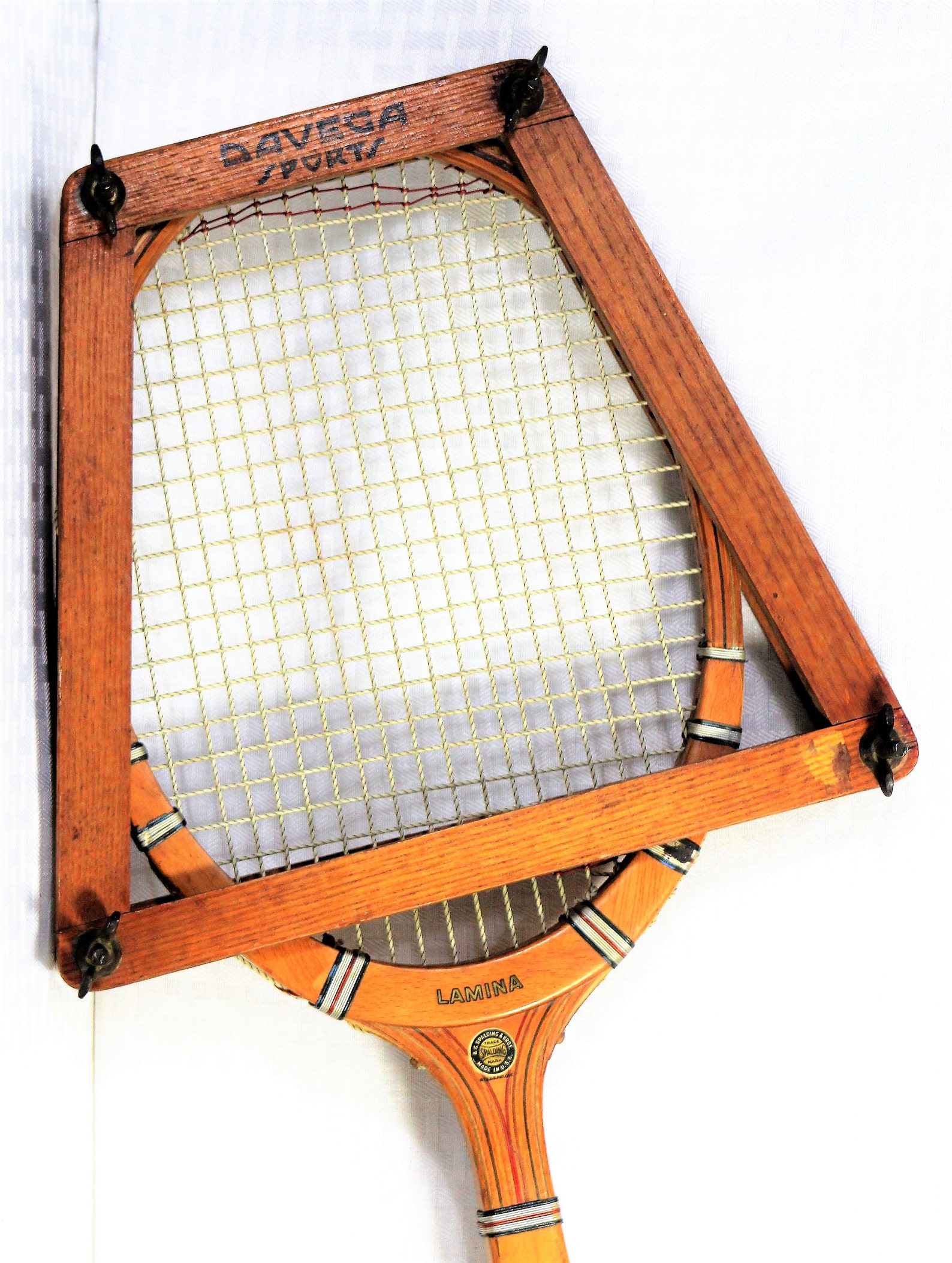 RARE A G Spalding & Bros Tennis Racket Lamina Head Press - Etsy