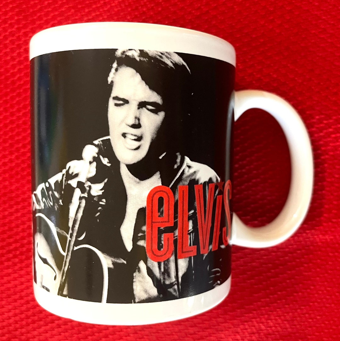 RARE Elvis Presley Coffee Mug 12oz, the King of Rock 'n Roll, Elvis ...