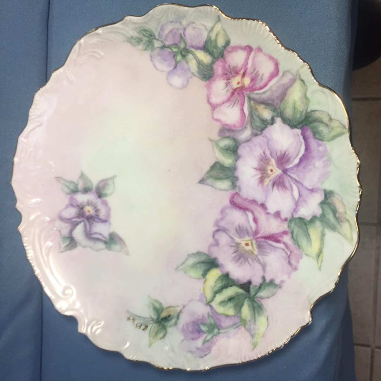 Vintage Hand Painted Porcelain Plates and Soup Bowl Floral - Etsy