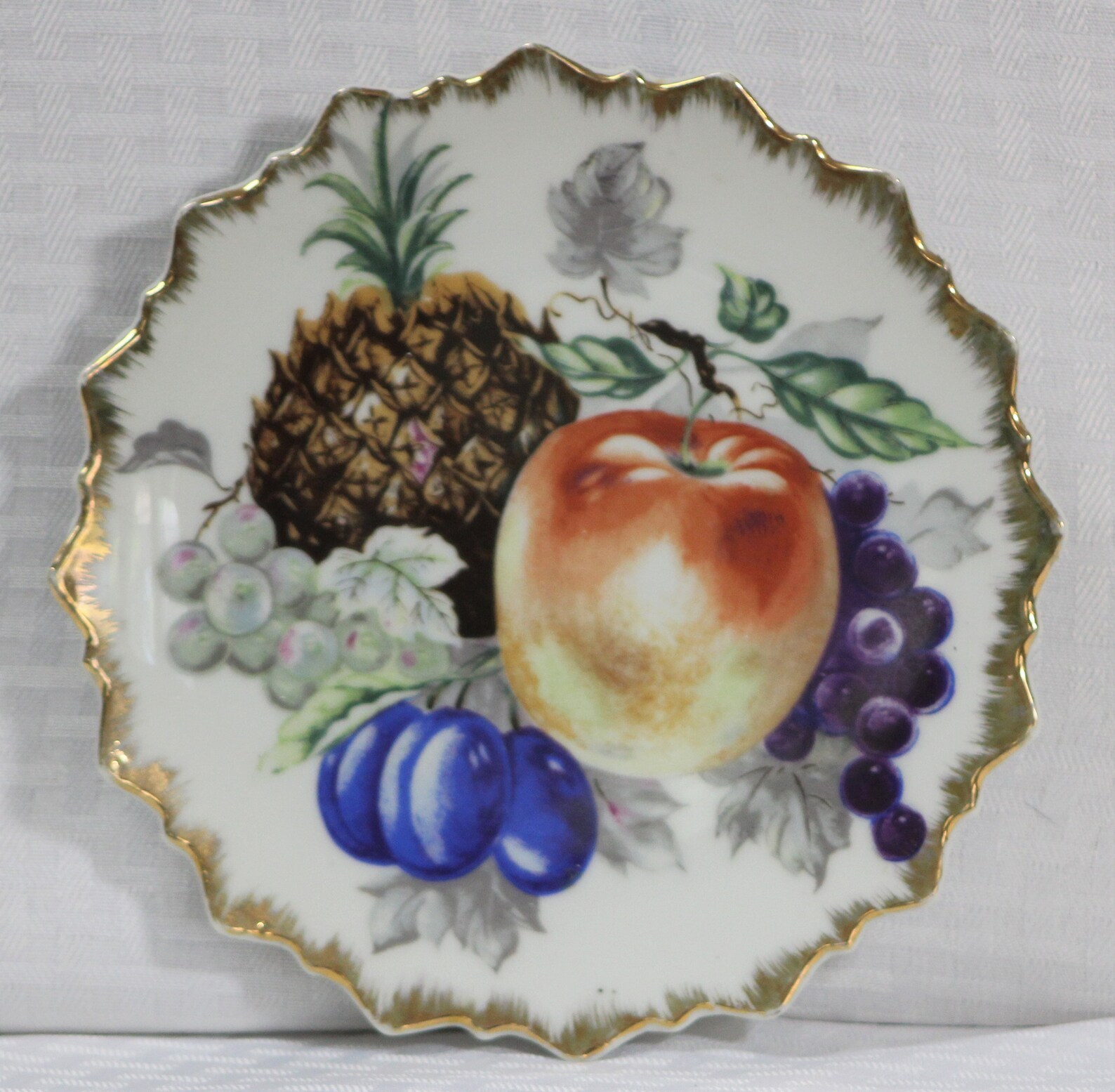 3 Vintage Hand Painted Porcelain Plates Featuring Fruit | Etsy