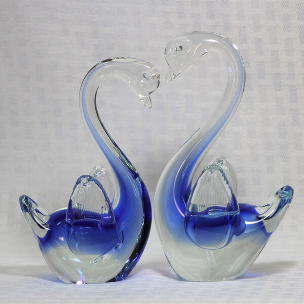 Blown Glass Swan - Etsy