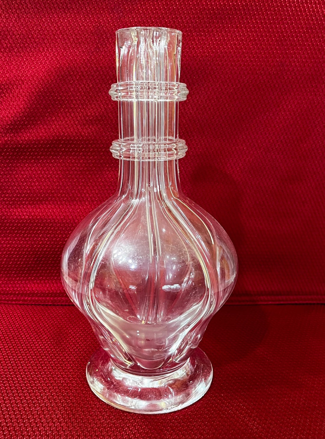 French Four Chamber Liquor Bottle, Fait Main Mid-century Glass Decanter ...