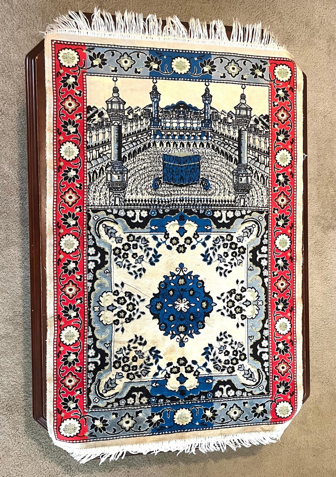 Islamic Prayer Mat, the Kaaba, Masjid Al-haram, Mecca, Saudi Arabia ...