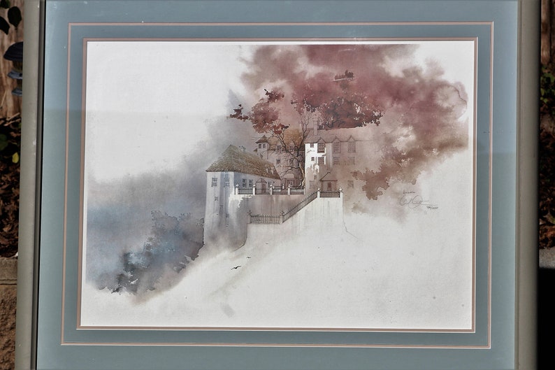 RARE: Traquair House a Watercolor by Michael Atkinson Signed Limited ...