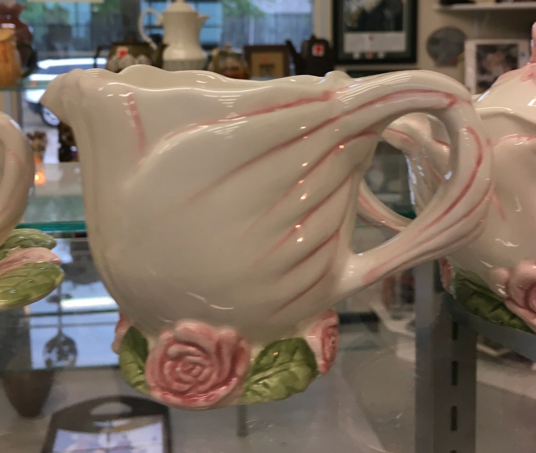 Vintage Silvestri Ceramic Tea Cup and Saucer With Creamer & Sugar Dish ...