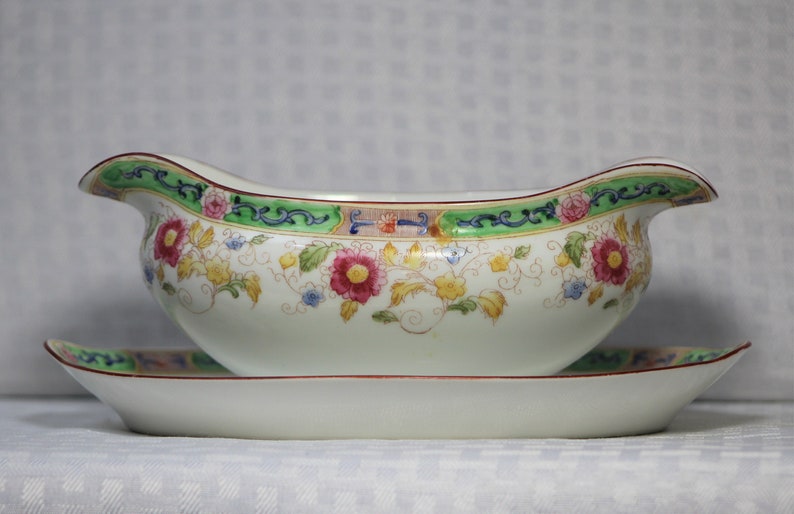 Antique Noritake Porcelain Gravy Boat, Morimura Mark, 1915 Nippon ...