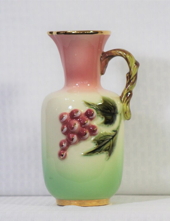 Vintage Hull Pottery Tokay Pitcher Vase With Handle 8 - Etsy