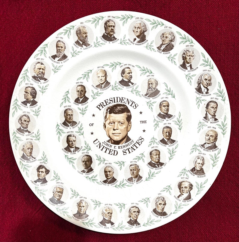 John F Kennedy Collectible Plate, Presidents of the United States ...