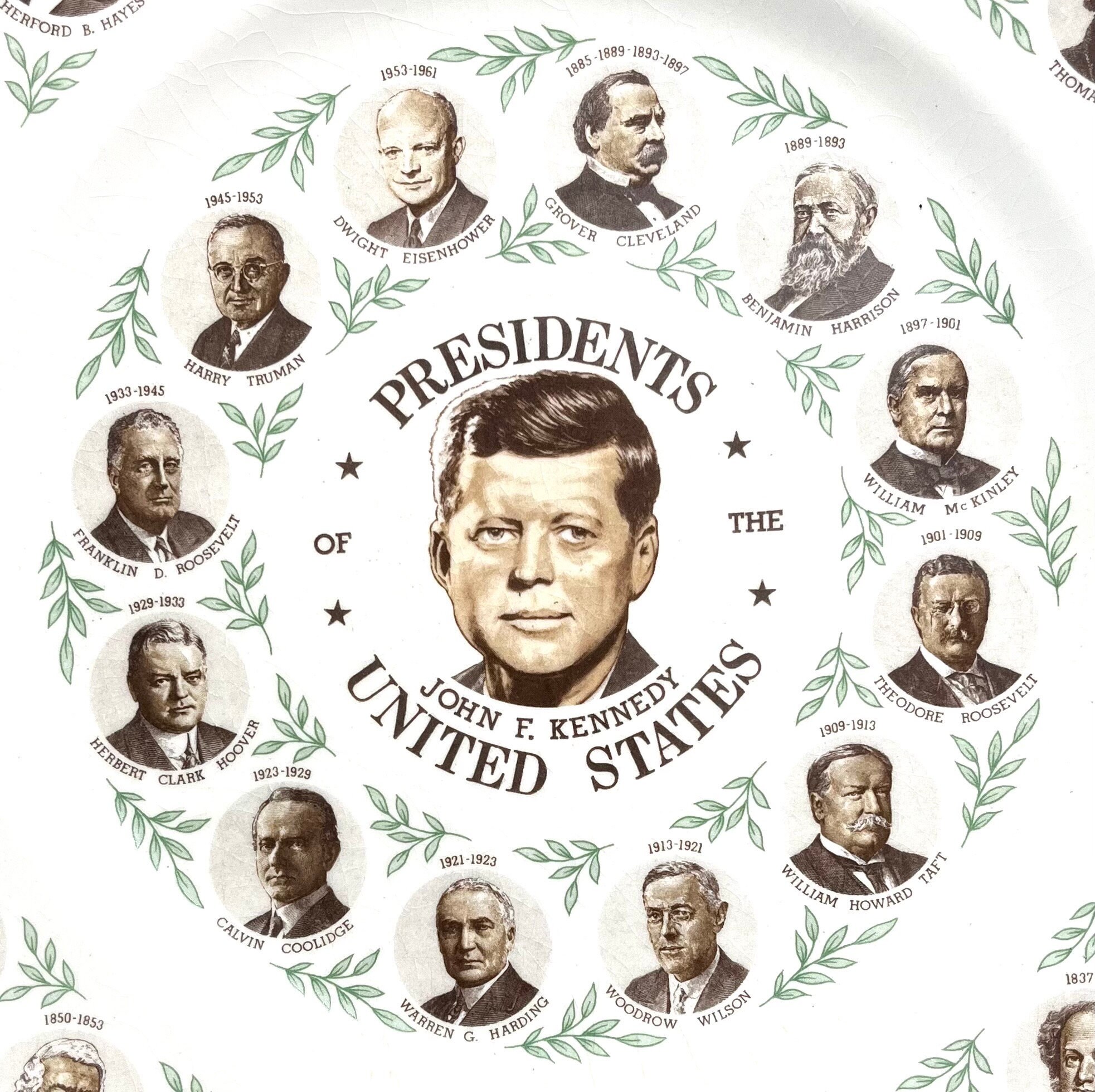John F Kennedy Collectible Plate, Presidents of the United States ...