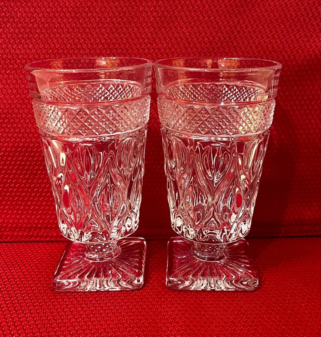 Iced Tea Glasses, Cape Cod Pattern by Imperial Glass, Vintage Pressed ...