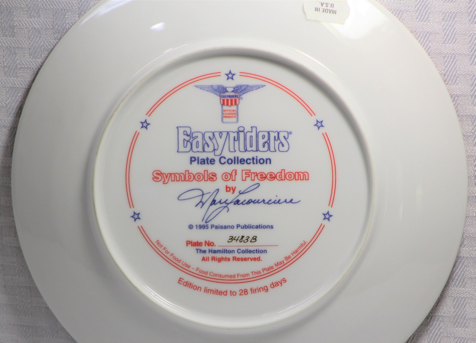 Easyriders 3 Plate Collection, Symbols of Freedom, American Classic ...
