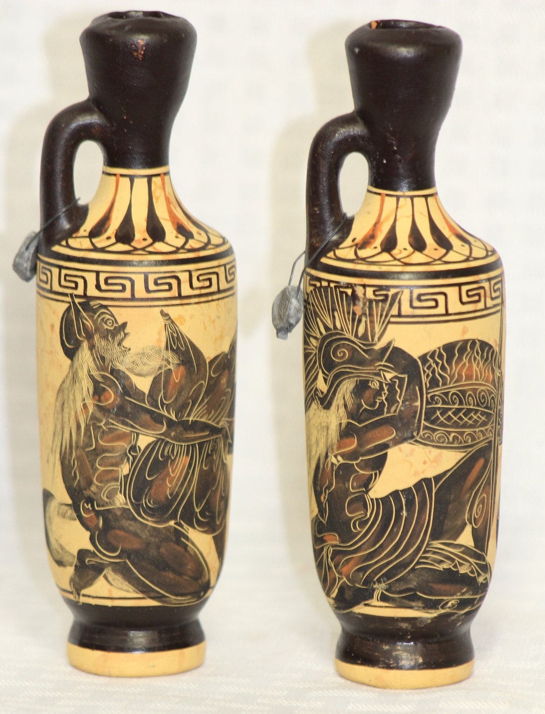 Hand Painted Terracotta Lekythos, Replicas of Ancient Greek Oil Flasks ...