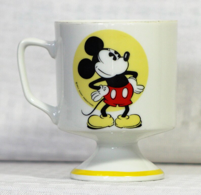 Mickey Mouse Footed Mug Walt Disney Productions Made in - Etsy