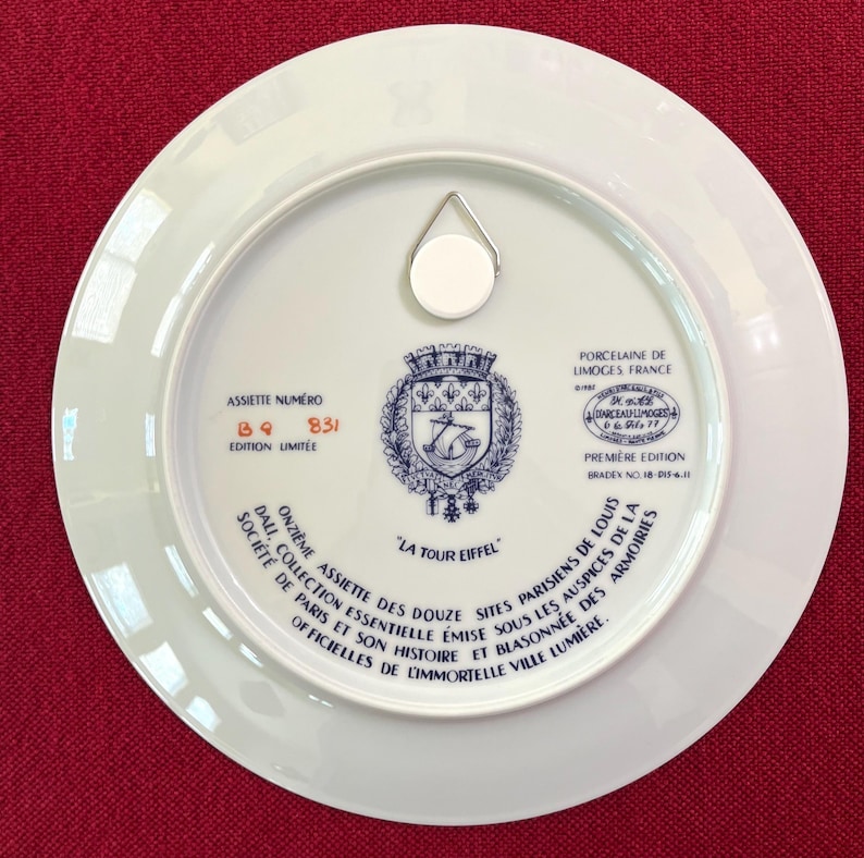 Louis Dali Collectible Plates by D'arceau Limoges, Sights of Paris ...