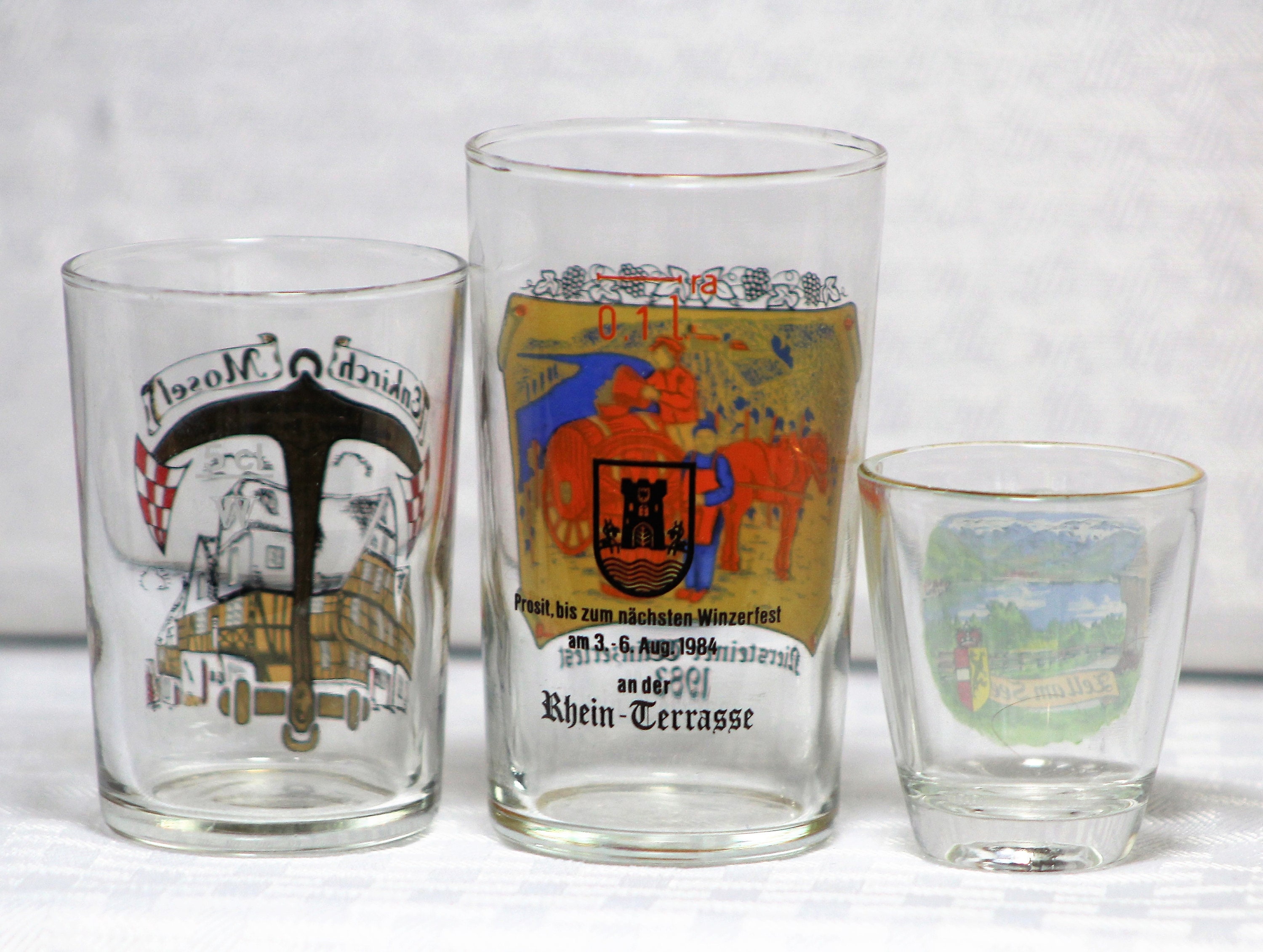 3 Vintage Austrian and German Shot Glasses or Wine Tasting - Etsy