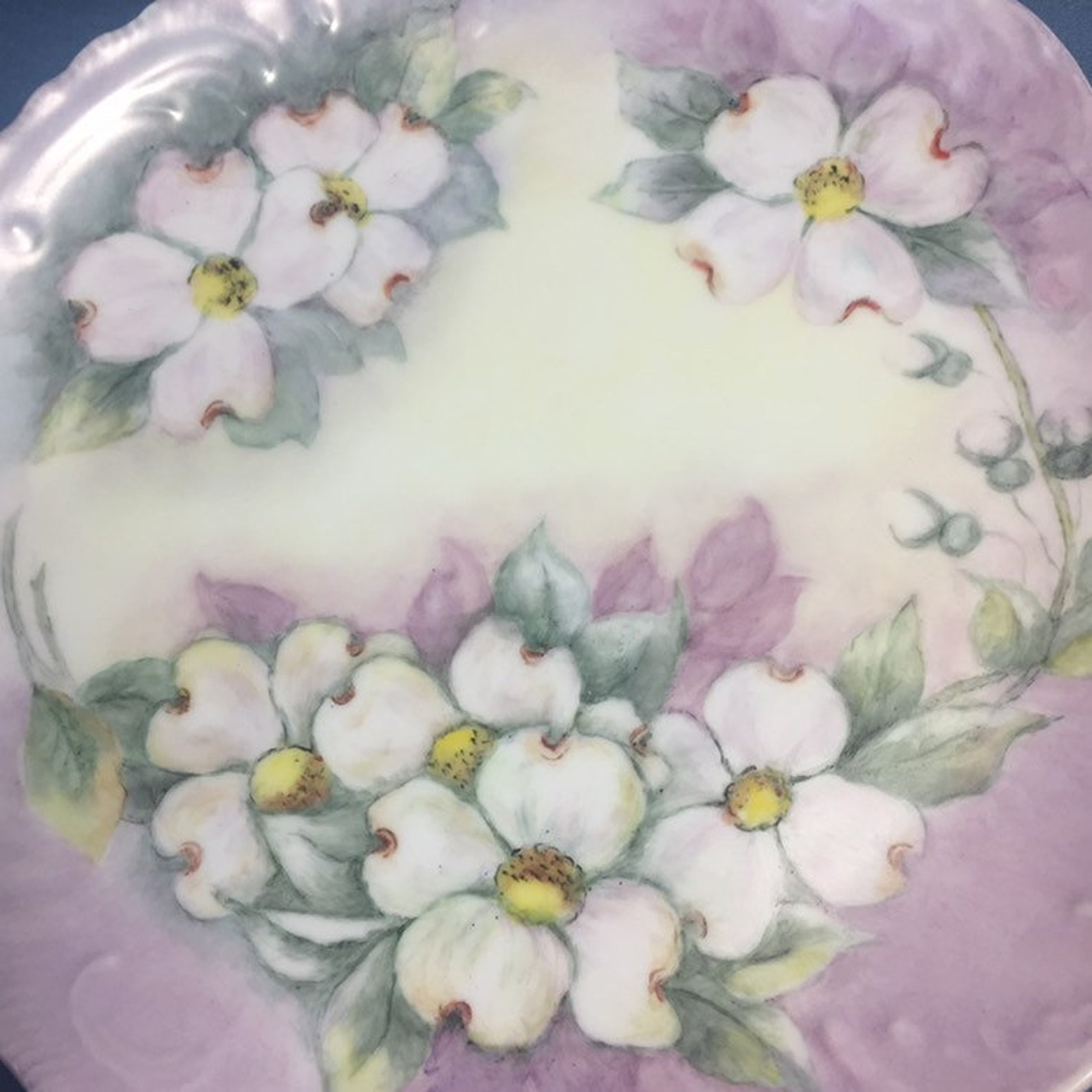 Vintage Hand Painted Porcelain Plates and Soup Bowl Floral - Etsy