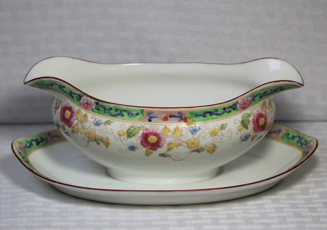 Antique Noritake Porcelain Gravy Boat, Morimura Mark, 1915 Nippon ...