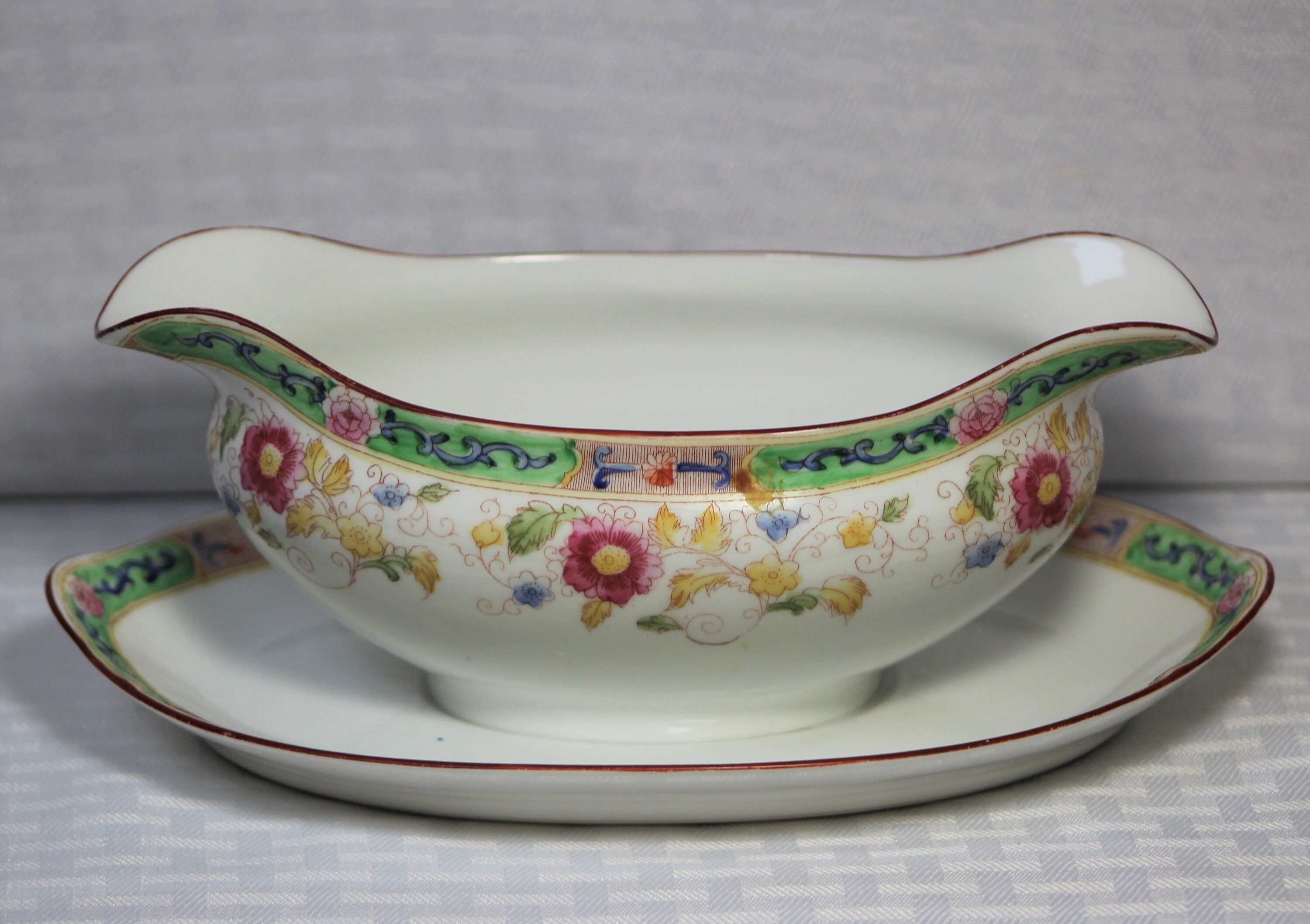 Antique Noritake Porcelain Gravy Boat, Morimura Mark, 1915 Nippon ...