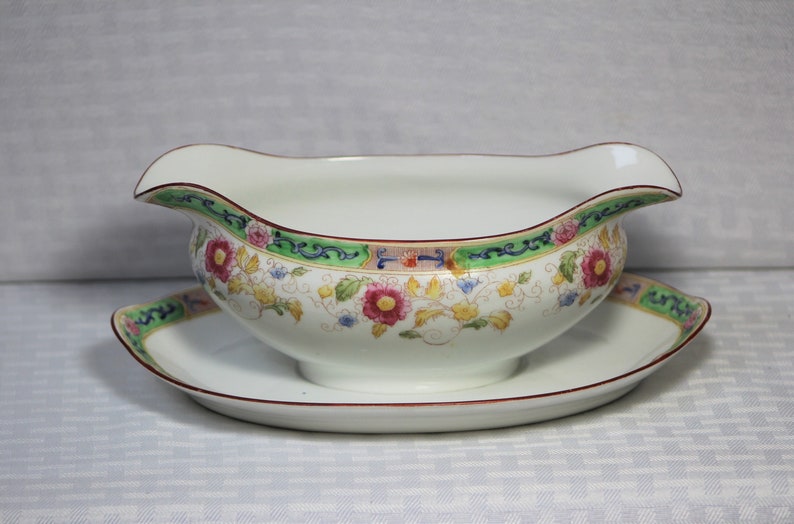 Antique Noritake Porcelain Gravy Boat, Morimura Mark, 1915 Nippon ...