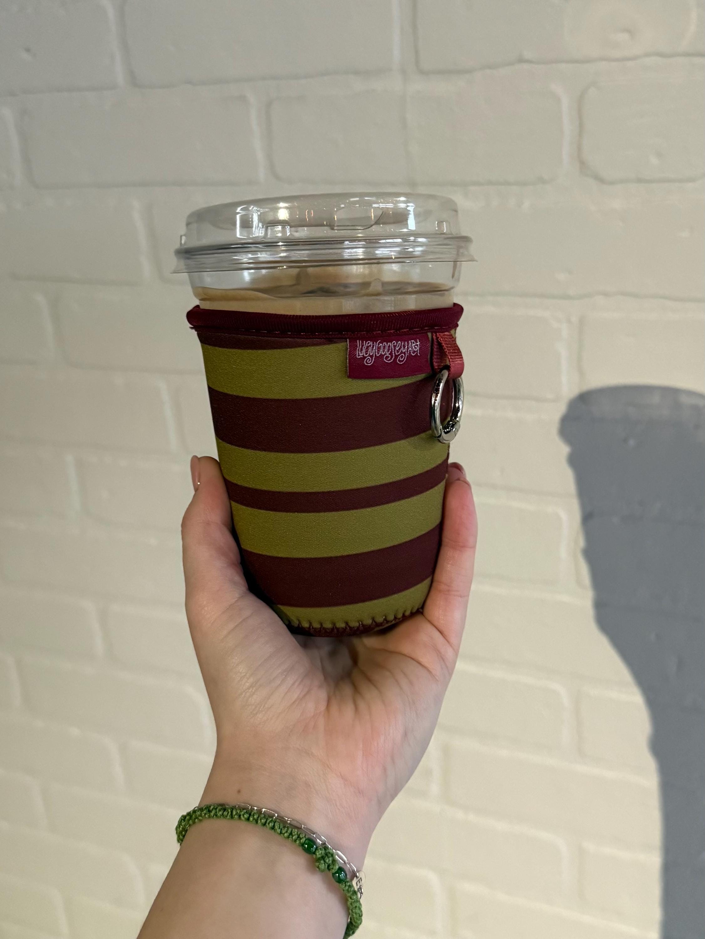 Striped Iced Coffee Sleeve - Etsy