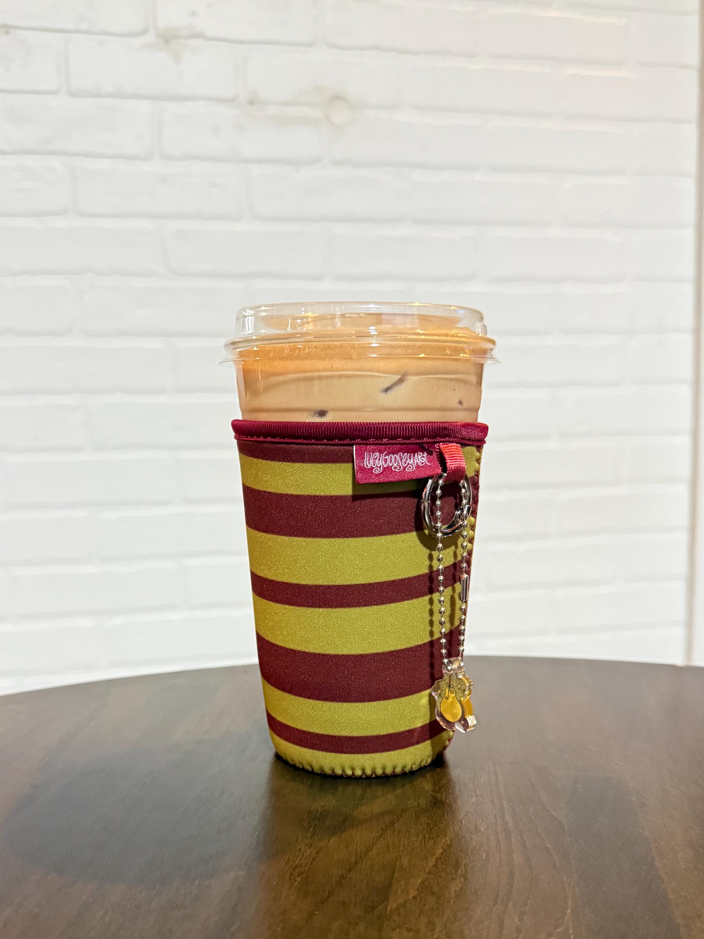 Striped Iced Coffee Sleeve - Etsy