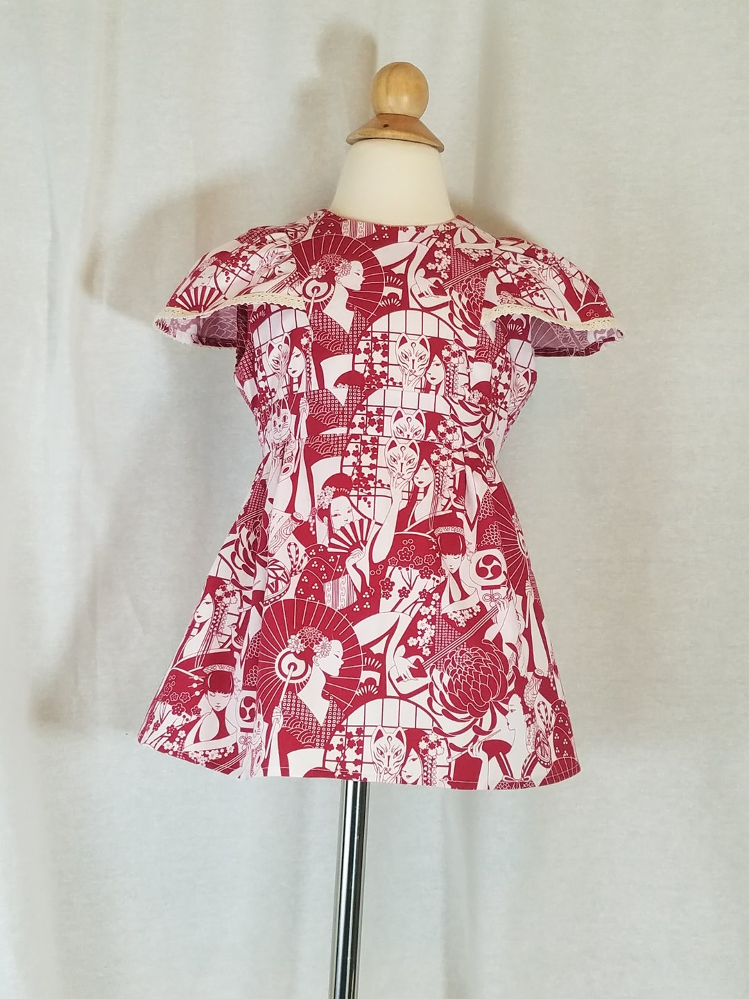 Toddler Muumuu-size 2t-girl's Hawaiian Aloha Dress-red & White-lucky ...