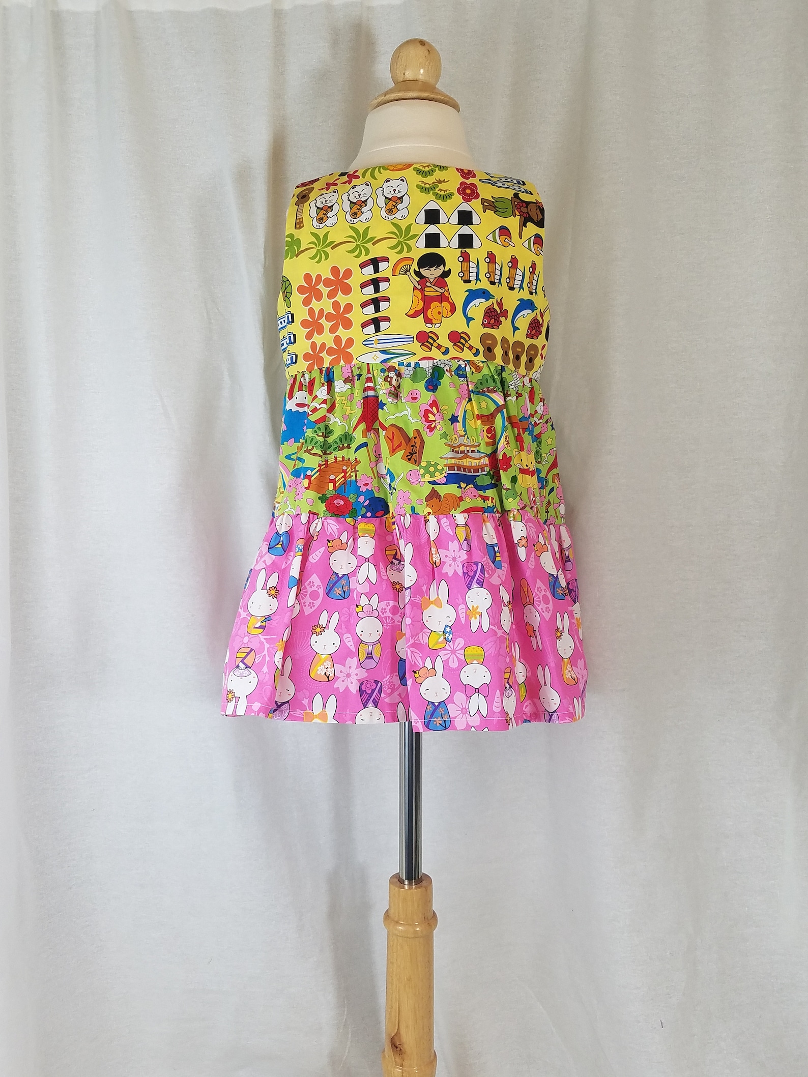 Toddler Muumuu-size 4t-girl's Hawaiian Aloha Dress-japanese Anime-lucky ...